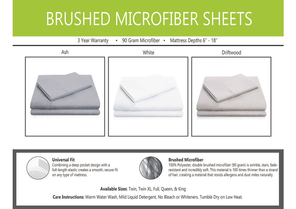 Brushed microfiber sheets store